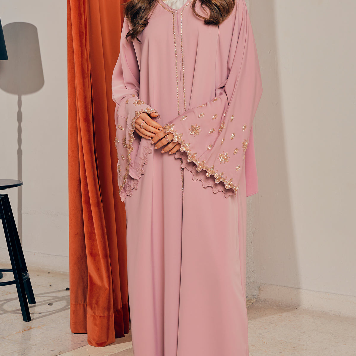 Fez Blush Pink Abaya – Fustaann