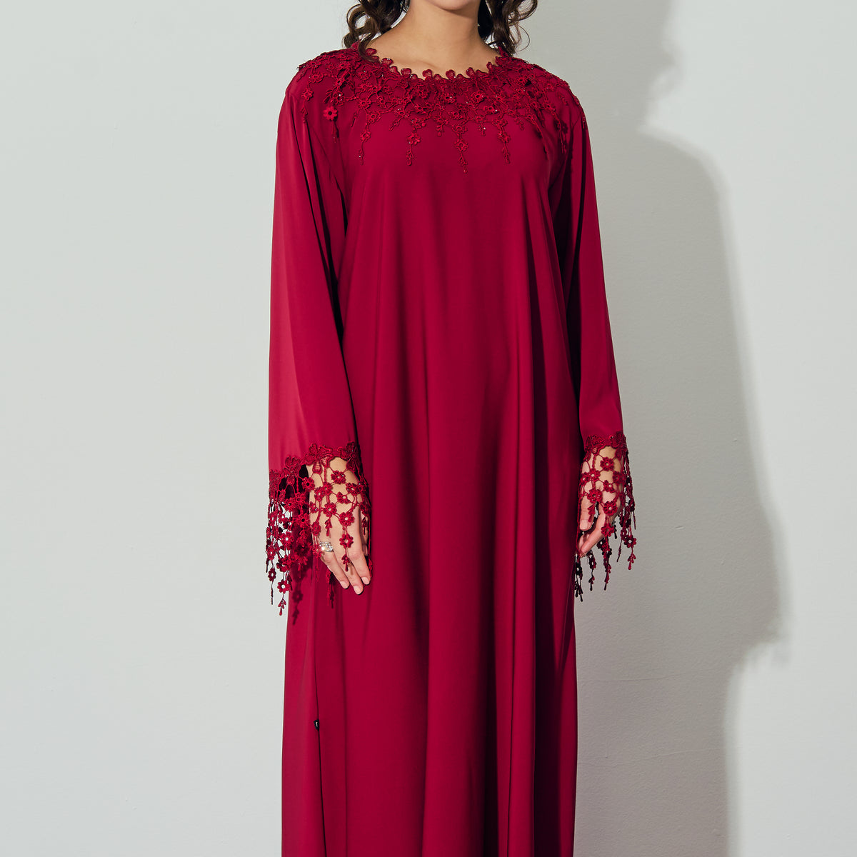 Hawalli Cherry Red Dress – Fustaann