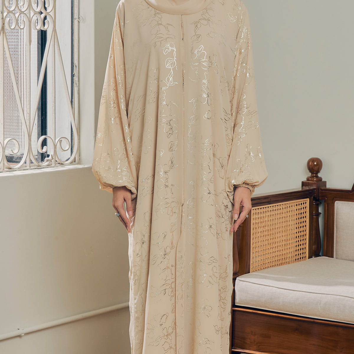 Isfara Buttercream Abaya – Fustaann